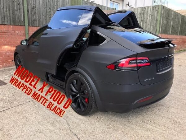 Tesla Model X Wrapped Matte Black – KhazCustoms
